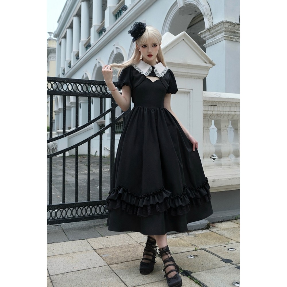 Nocturne Gothic Lolita Dress JSK / Jacket by Withpuji (WJ201)
