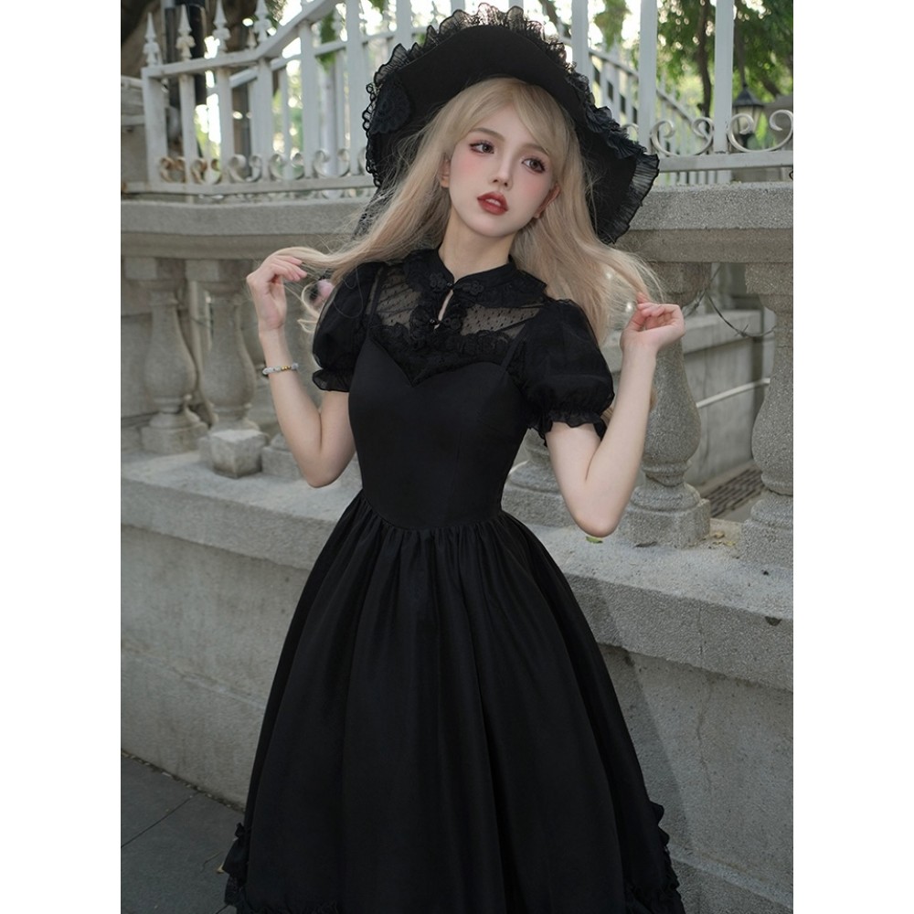 Nocturne Gothic Lolita Dress JSK / Jacket by Withpuji (WJ201)