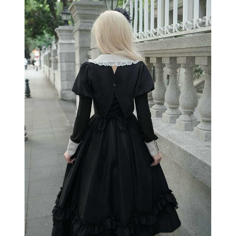 Nocturne Gothic Lolita Dress JSK / Jacket by Withpuji (WJ201)