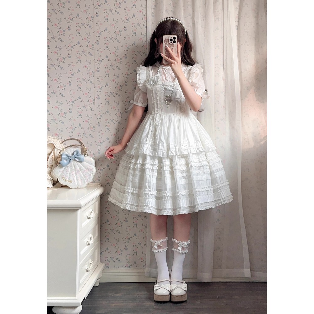 Ode to the First Snow Shiro Lolita Dress JSK (SGY02)