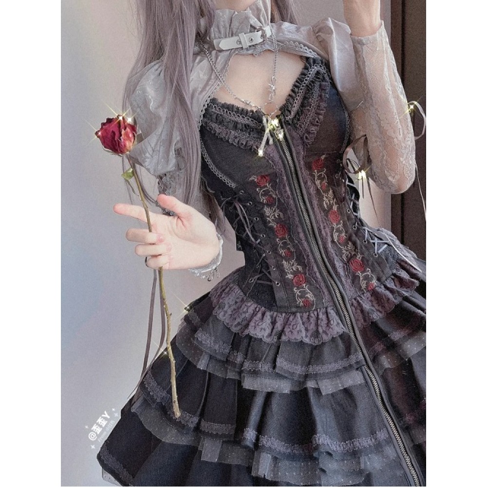Angelo Rose Gothic Lolita Style Dress JSK (OZ01)