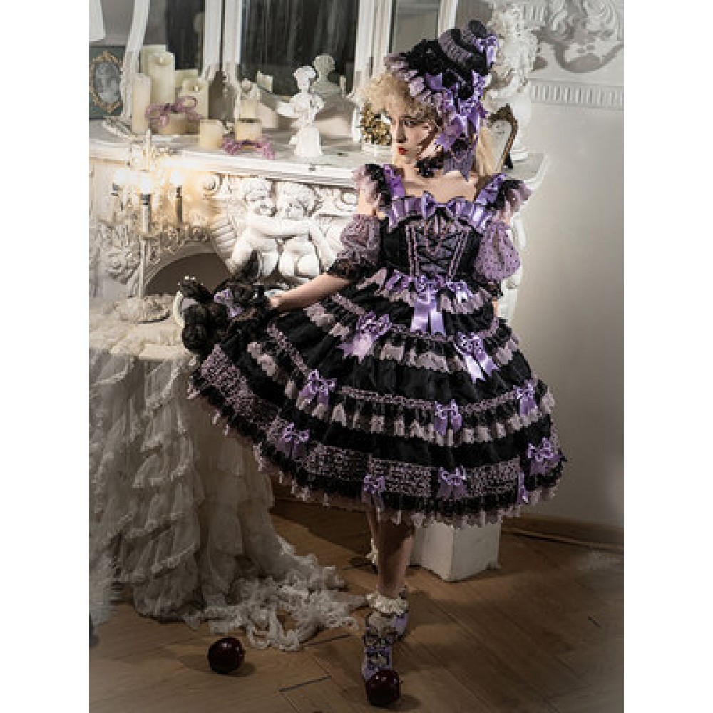 Grape Dark Forest Hime Lolita Dress OP by Classical Puppets (CP11)
