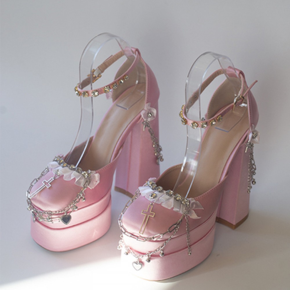 Y2K Gothic High Heels Shoes by Hexagram (HX02)